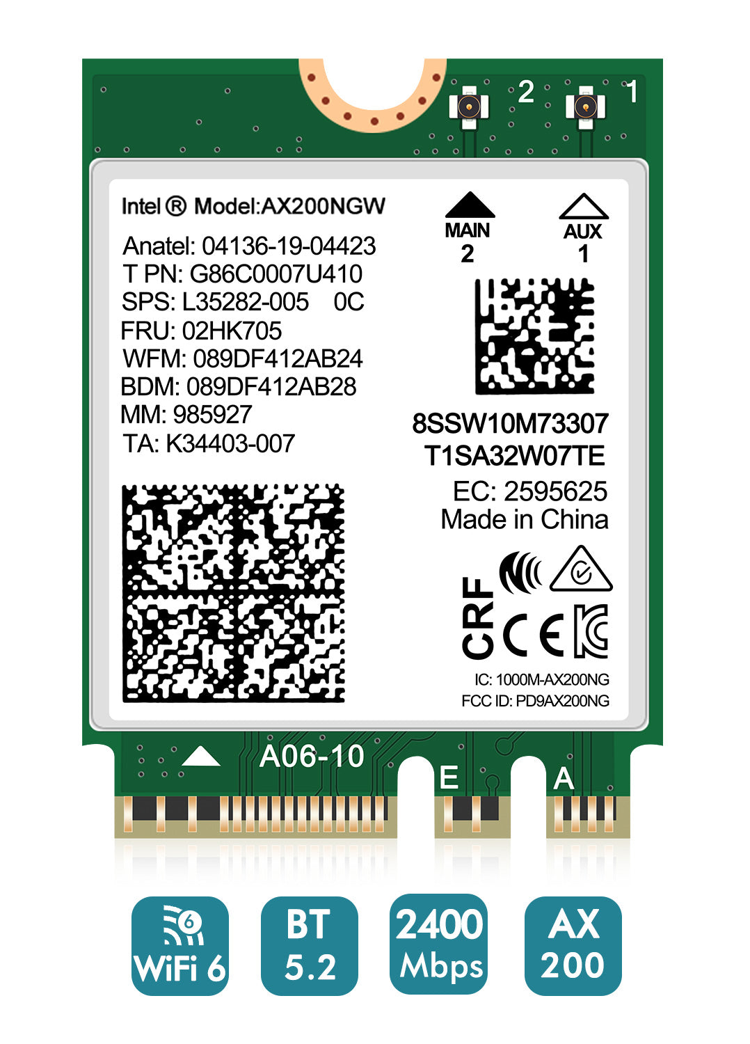Intel Wi-Fi 6 AX200 NGW – NICGIGA