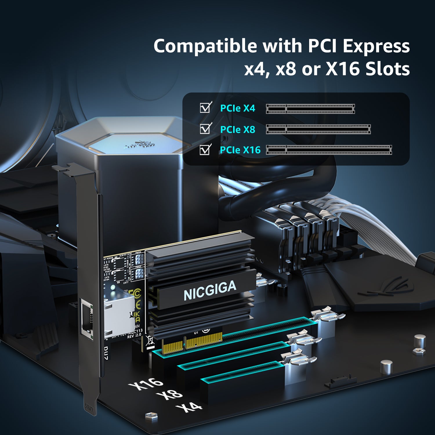 10G Base-T PCI-e Network Card, Marvell AQC113C Controller | NICGIGA